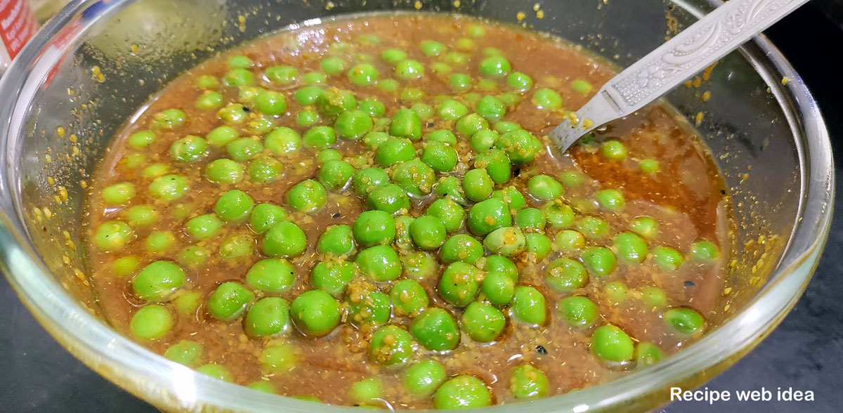 Spicy Green Pickled Peas Recipe | Matar Ka Achar Instant Pickle